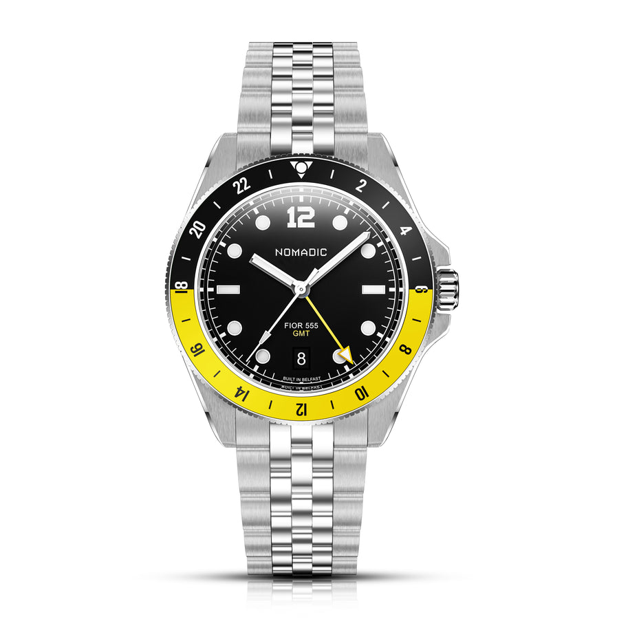 Fíor 555 - GMT Watch (41mm) - Shipyard Yellow (1st Edtn) – Nomadic