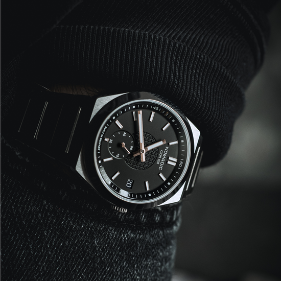 Cíor 928 - Luxury Sports Watch (36mm) - Black and Rose Gold – Nomadic